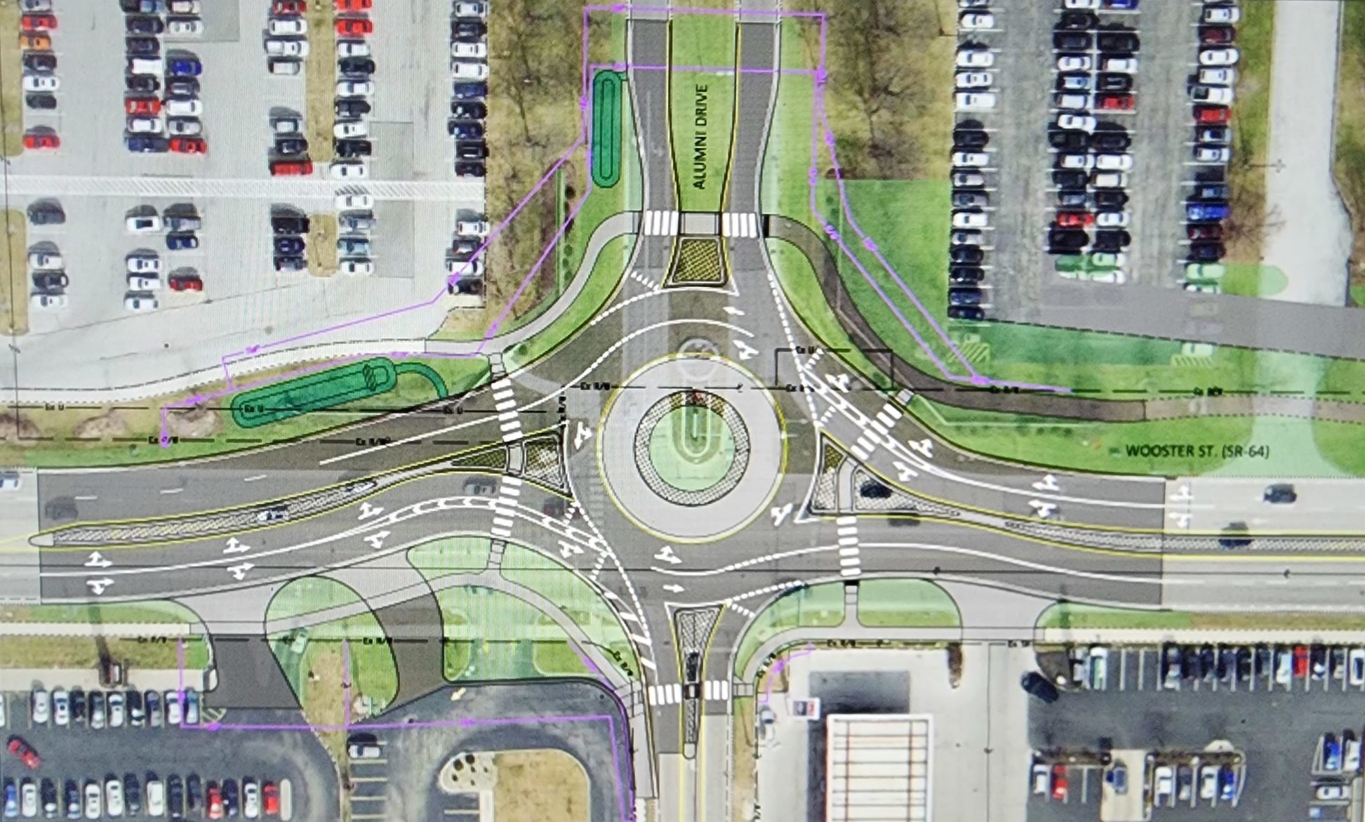 Median island construction near newest BG roundabout to begin on Friday ...