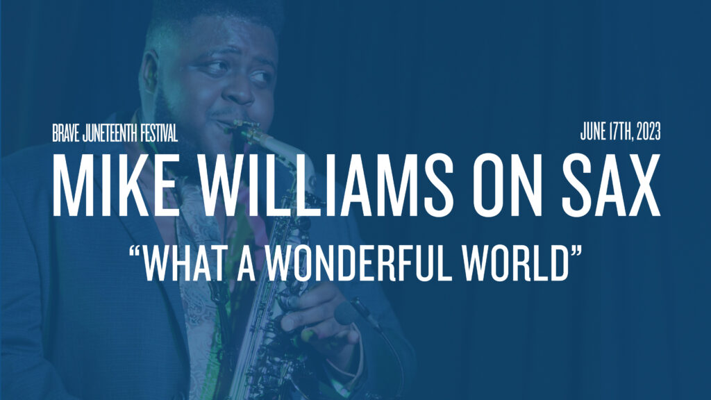 Mike Williams on Sax performs soaring rendition of What a Wonderful ...