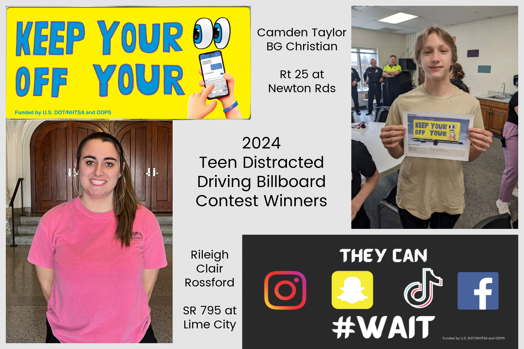 Teens’ billboard designs urge drivers to keep their eyes on the road ...