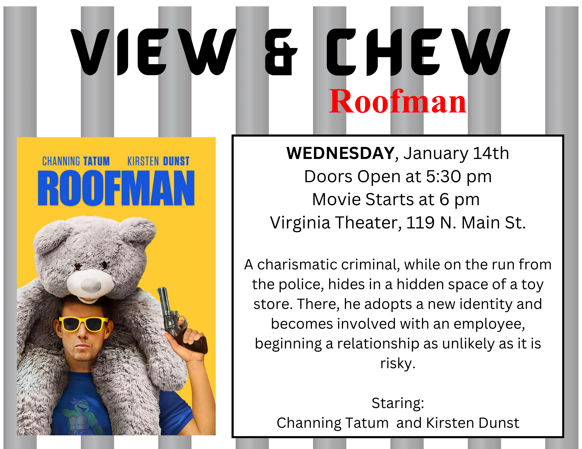 North Baltimore Library ‘View & Chew’ series to feature ‘Roofman’ – BG ...