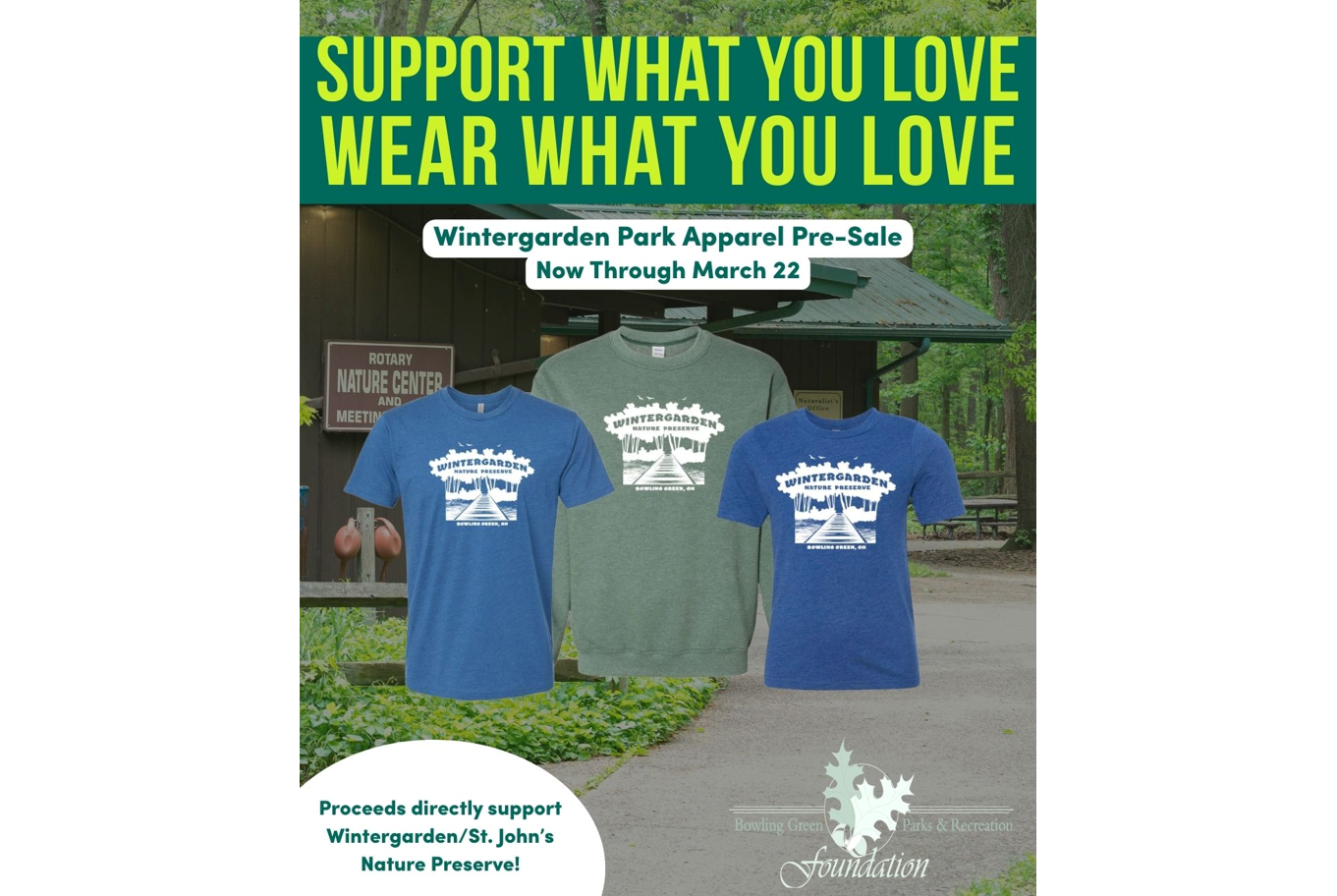 BG Parks & Recreation fundraiser to feature Wintergarden Park apparel ...