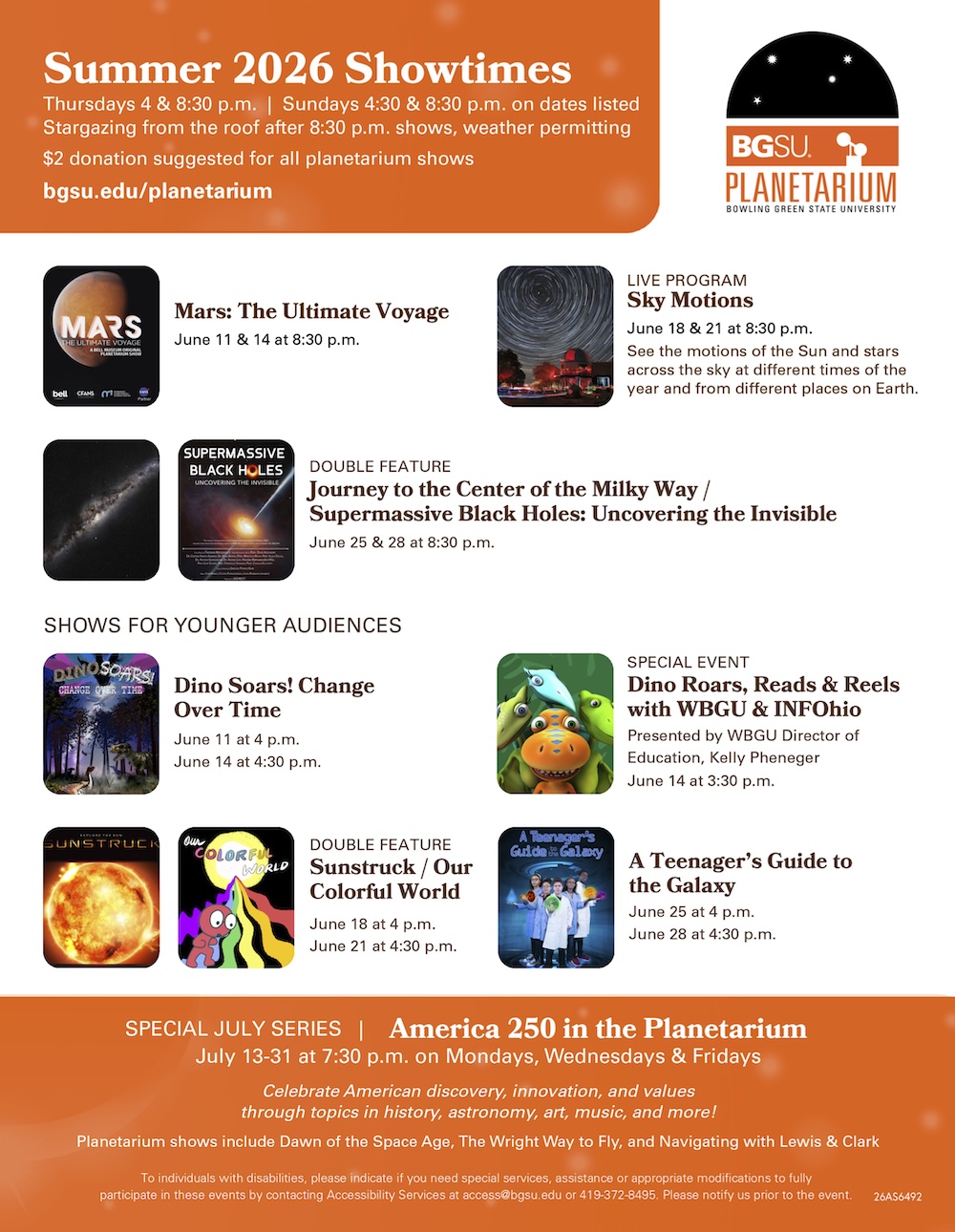 BGSU Planetarium announces summer show schedule – BG Independent News